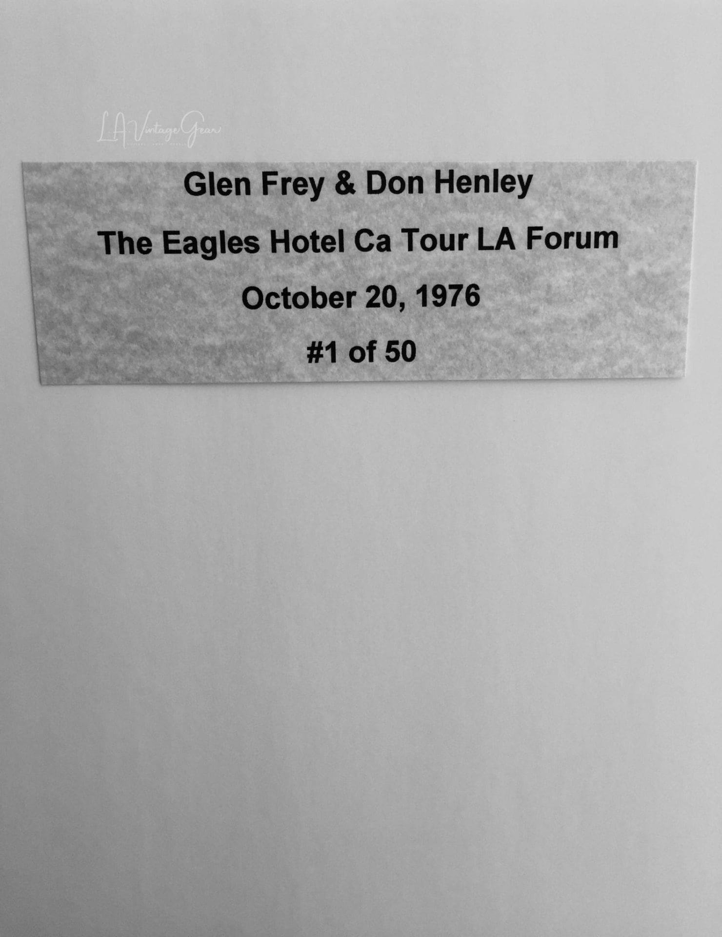 Glen Frey & Don Henley Hotel California Tour 1976 - Authentic Concert ...