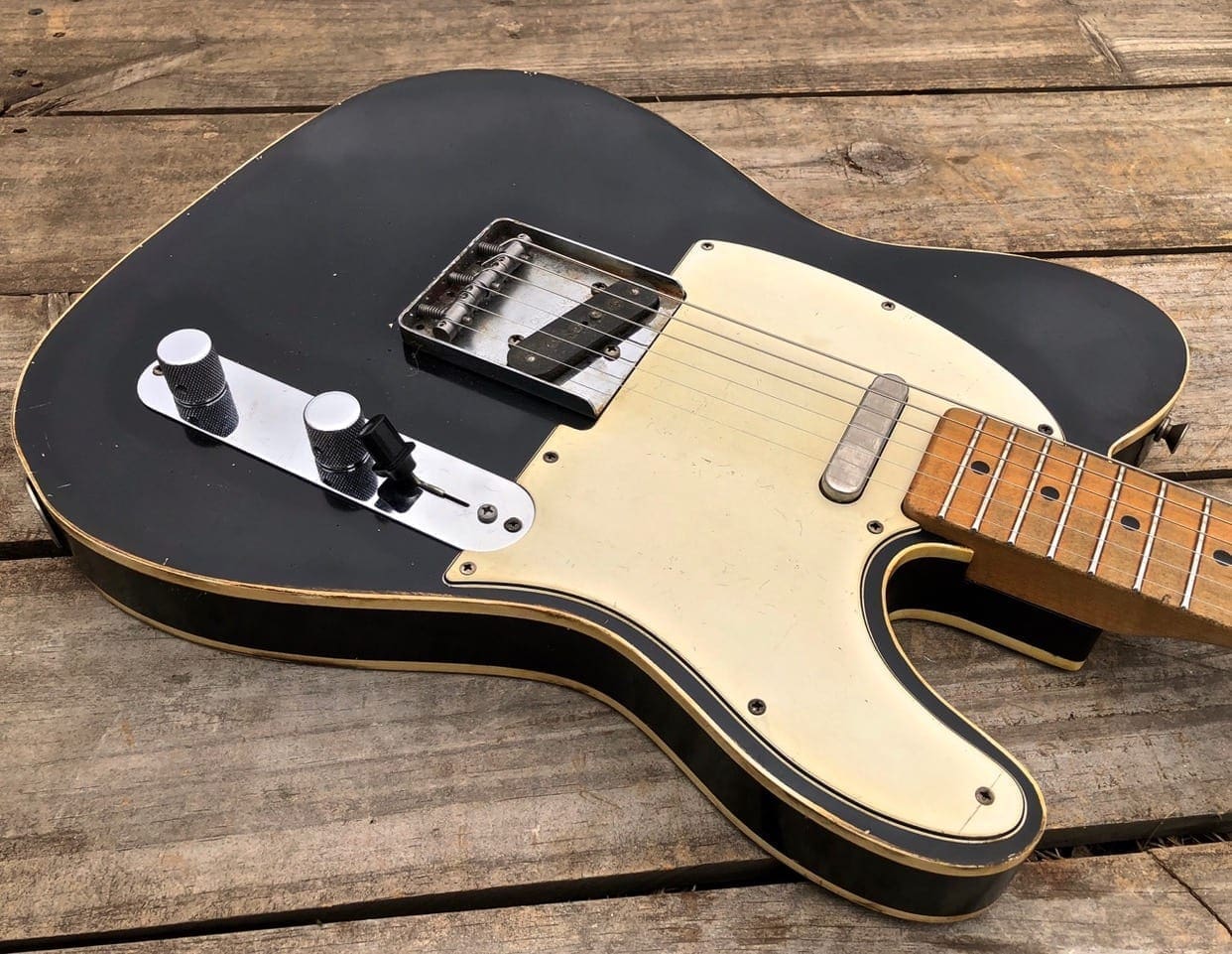 (SOLD) Danocaster Double Bound Single Cut Electric Guitar • LA Vintage Gear