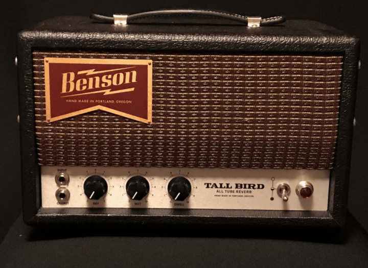 Benson Tall Bird Tube Reverb Tank - Black Tolex & Ox Blood Grill Cloth ...