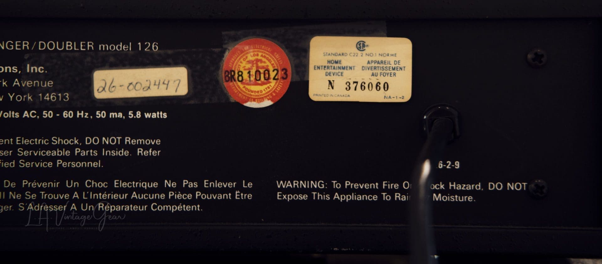 MXR Flanger Doubler Model 126 - Vintage 1970's Blue Panel With The ...