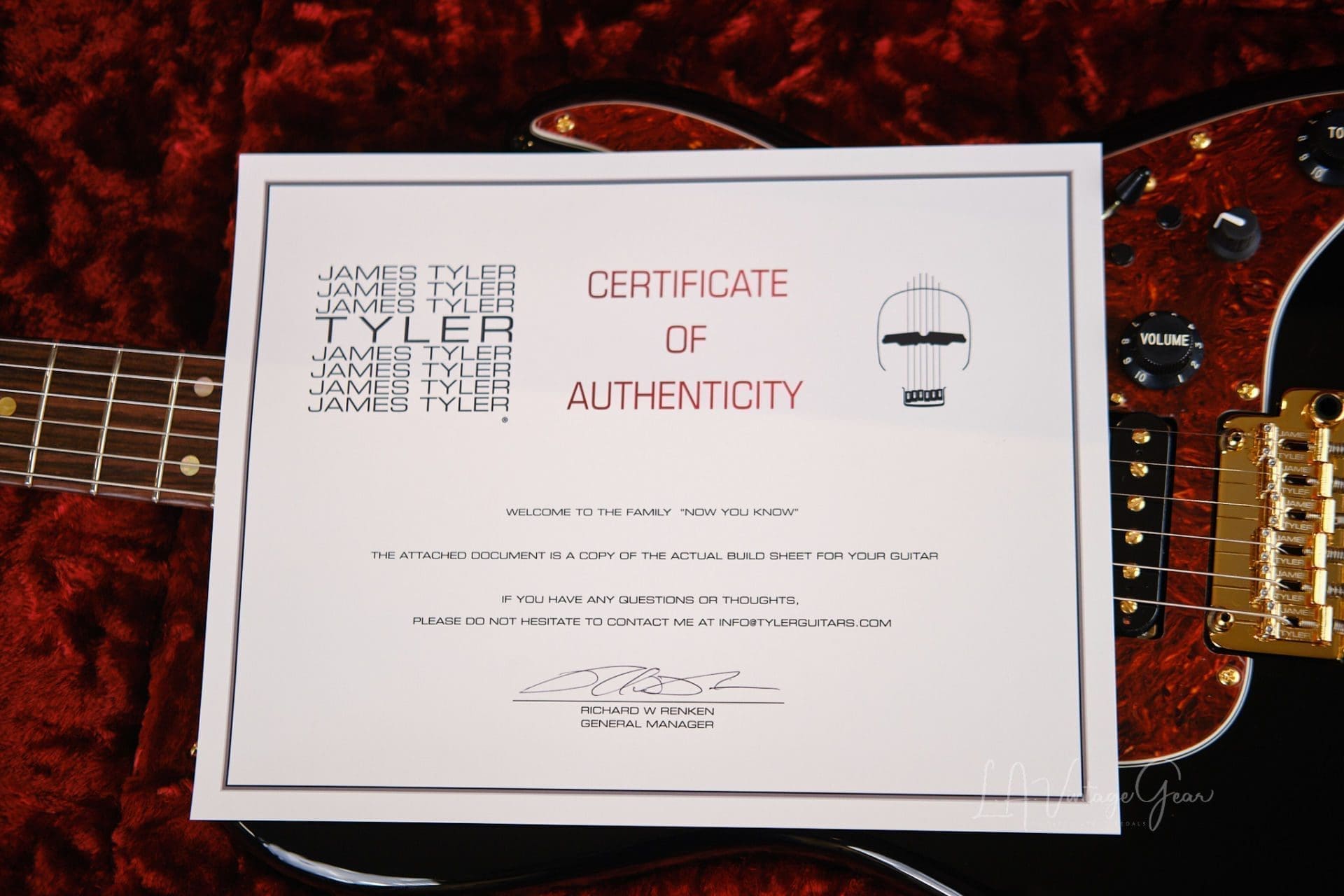 James Tyler S-Style Electric Guitar-New DAN HUFF BLACK CLASSIC in ...