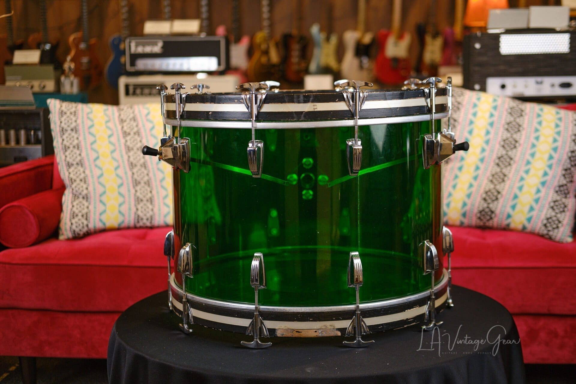 Ludwig Vistalite 5 Piece Kit - Ultra Rare Green Shells! • LA Vintage Gear