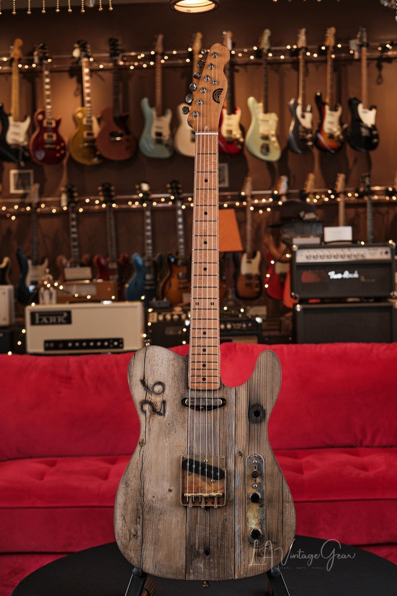 CRUCIBLE L.A. GUITARS HOLLYWOOD BOWL-CASTER – BUILT FROM BENCH #26 OF THE HOLLYWOOD BOWL! • LA ...