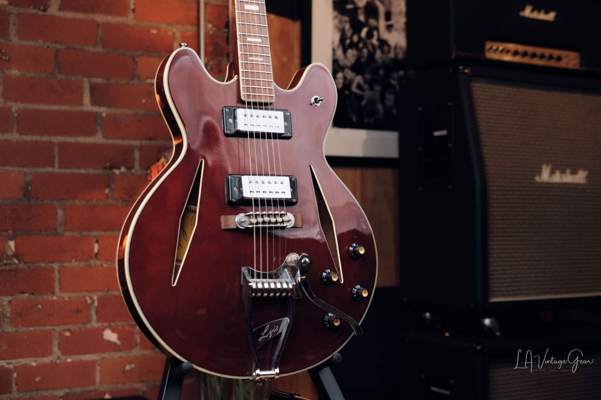 Lyle "Trini Lopez" Semi-Hollow Guitar - With "Lyle" Bigsby style ...
