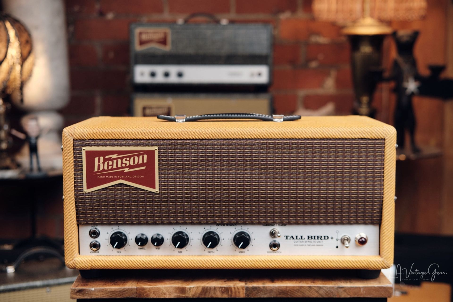 Benson Tall Bird Reverb Plus - Reverb and Optical Tremolo In Aged Tweed ...